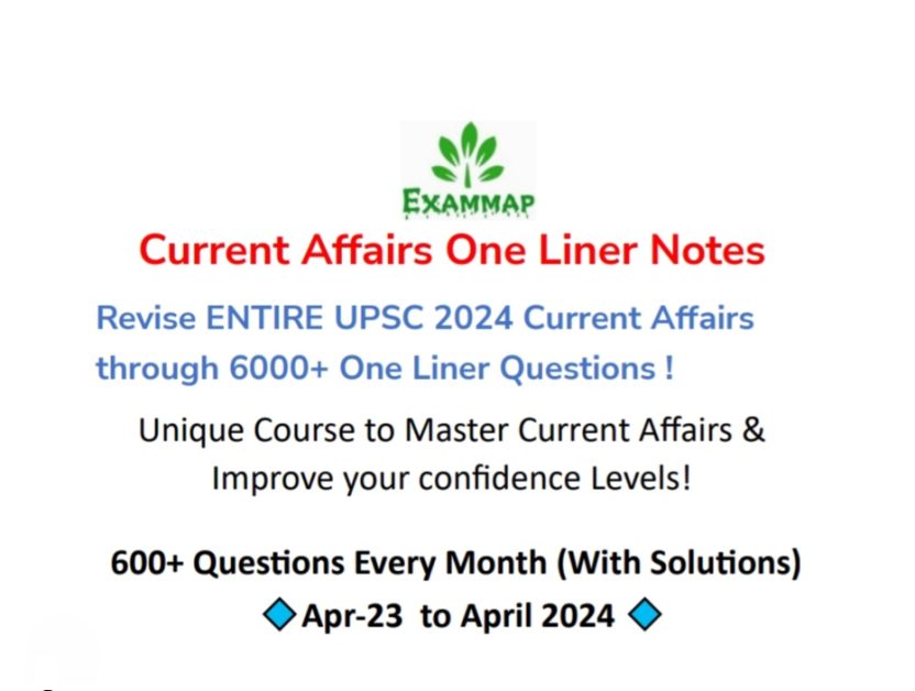 Current Affairs One Liner Notes – Pdf For UPSC